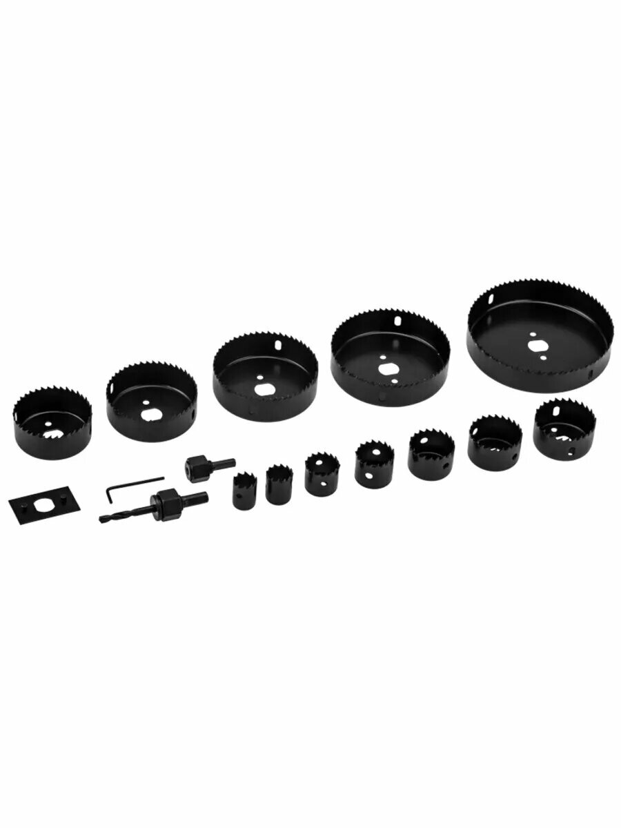 Набор кольцевых пил по дереву, 19-127 мм, 16 предметов