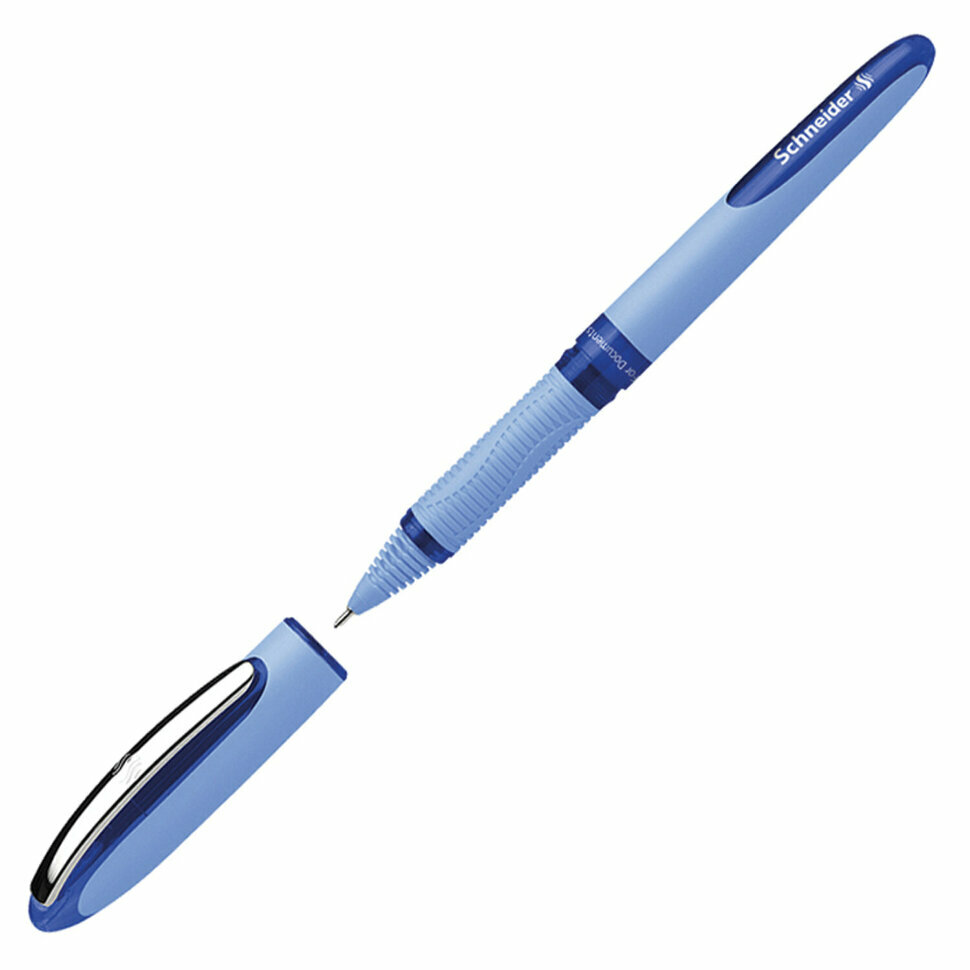 Ручка-роллер SCHNEIDER (Германия) "One Hybrid N", синяя, корпус голубой, узел 0,7 мм, линия 0,5 мм, 183503, 144512