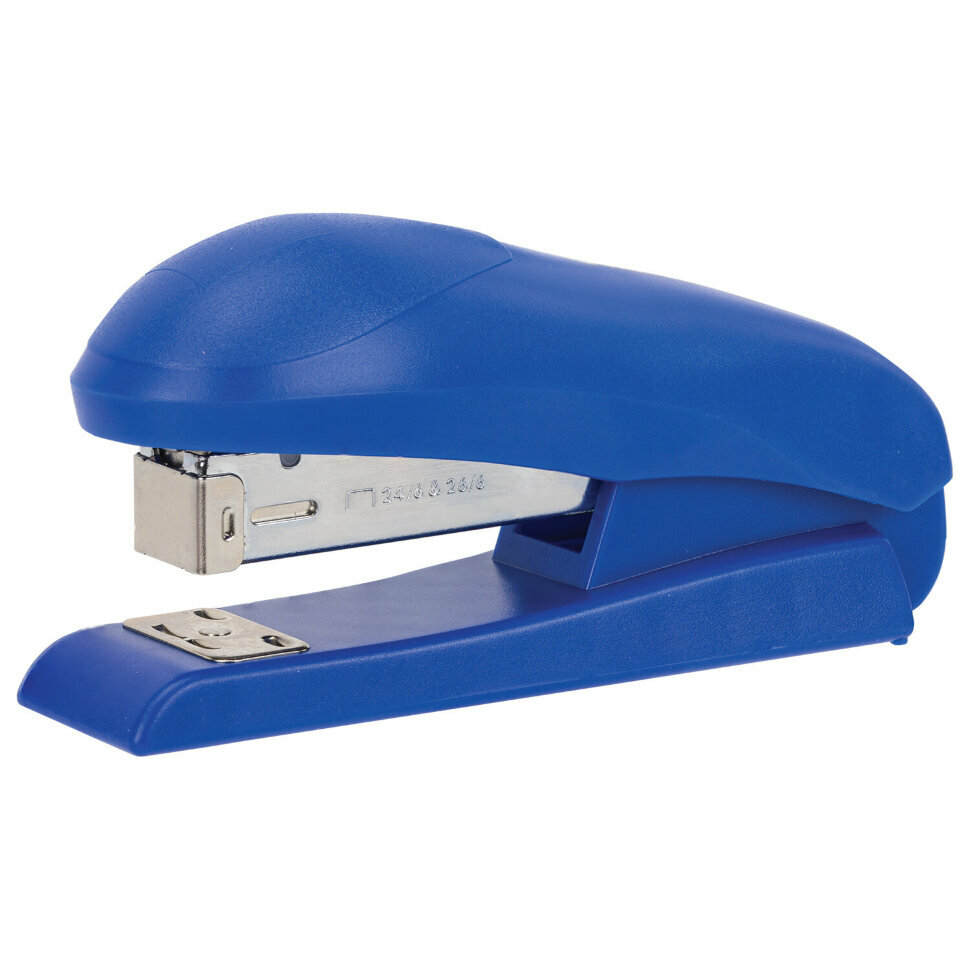 Степлер №24/6, №26/6 BRAUBERG "UNIVERSAL", до 30 листов, на 100 скоб, синий, 272718, 272718