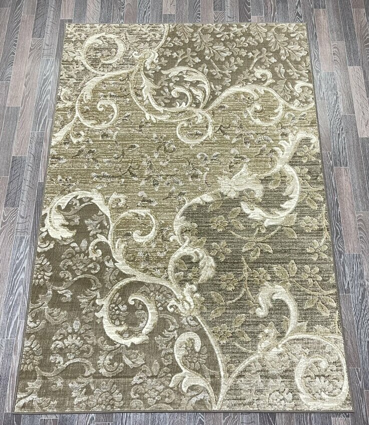 Ковер, Прямой, Бежевый, Золотисто-жёлтый, Серый, Коричневый, Классический, на пол, в гостиную, спальню, в ассортименте (100 см. на 140 см.)