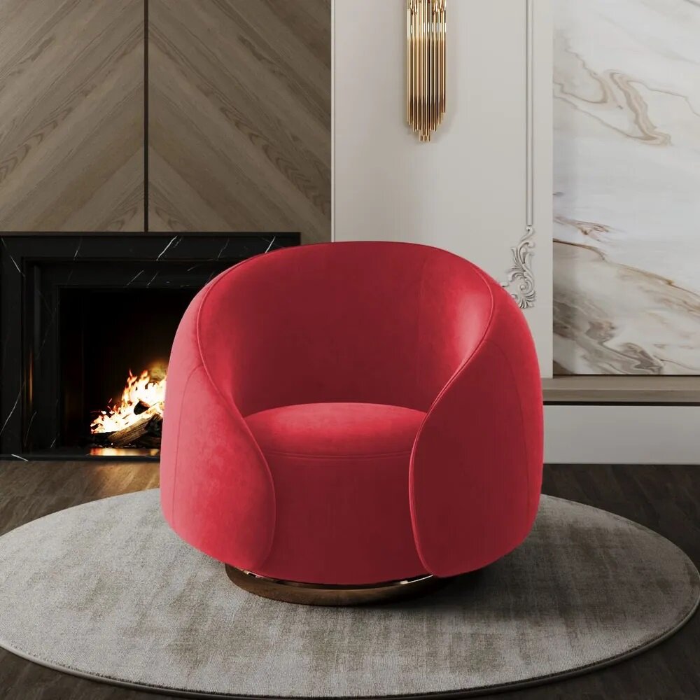 Кресло мягкое в современном стиле ROTONDO на поворотном основании 360