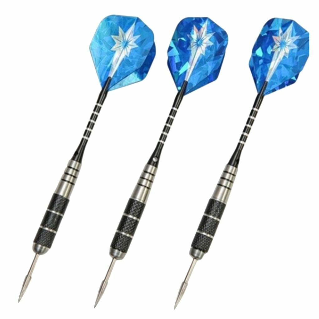 Дартс,22g нержавеющая сталь жесткие дротики - черный L1, 3 шт.