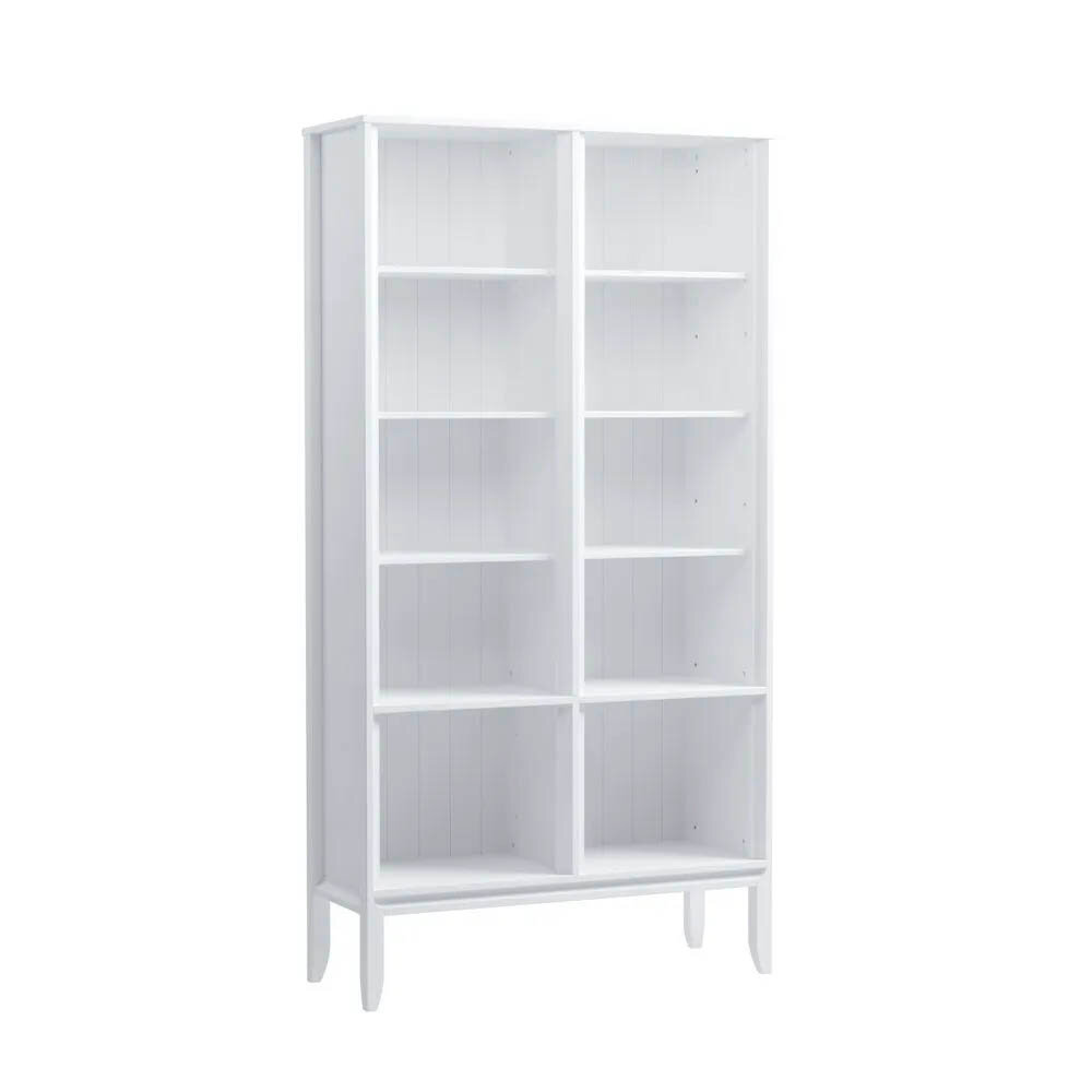 Стеллаж Дом Мебели Брианна, для книг, массив дерева, белый лак