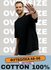Футболка oversize, размер 54, черный, Черный
