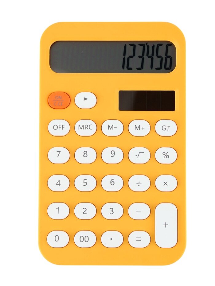 Калькулятор настольный 12-разрядный КК-968, жёлтый