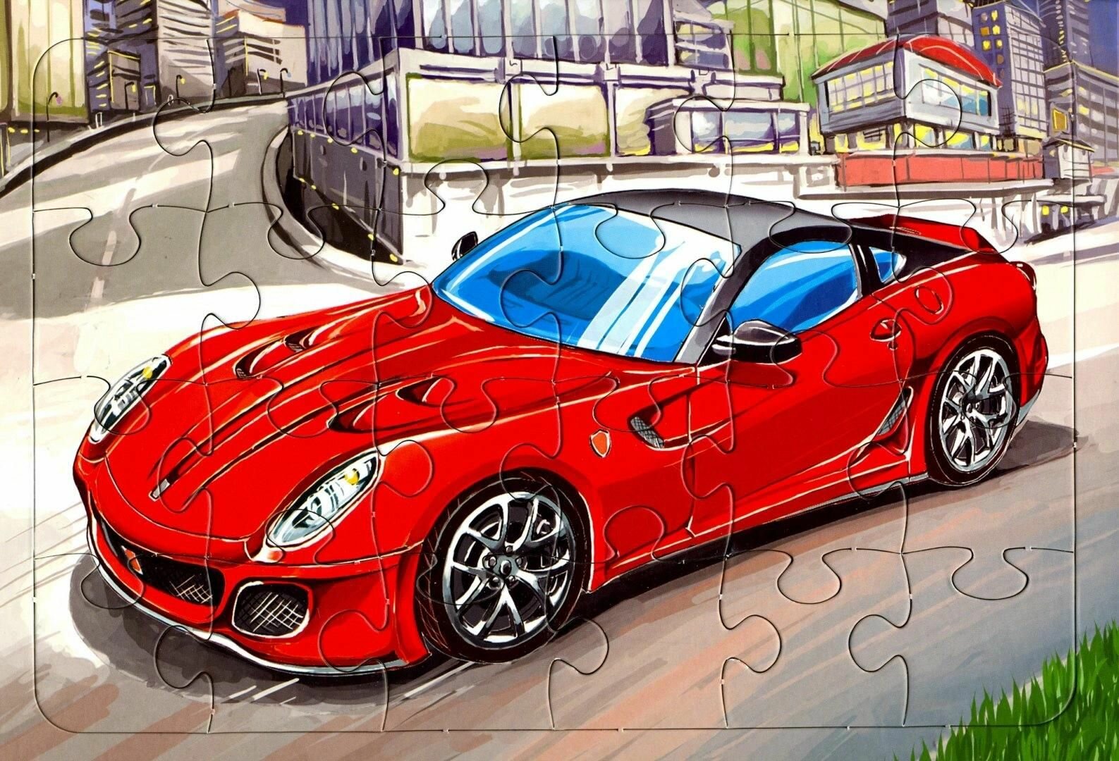 Пазл Аделаида "Легковой автомобиль Феррари", 24 элемента