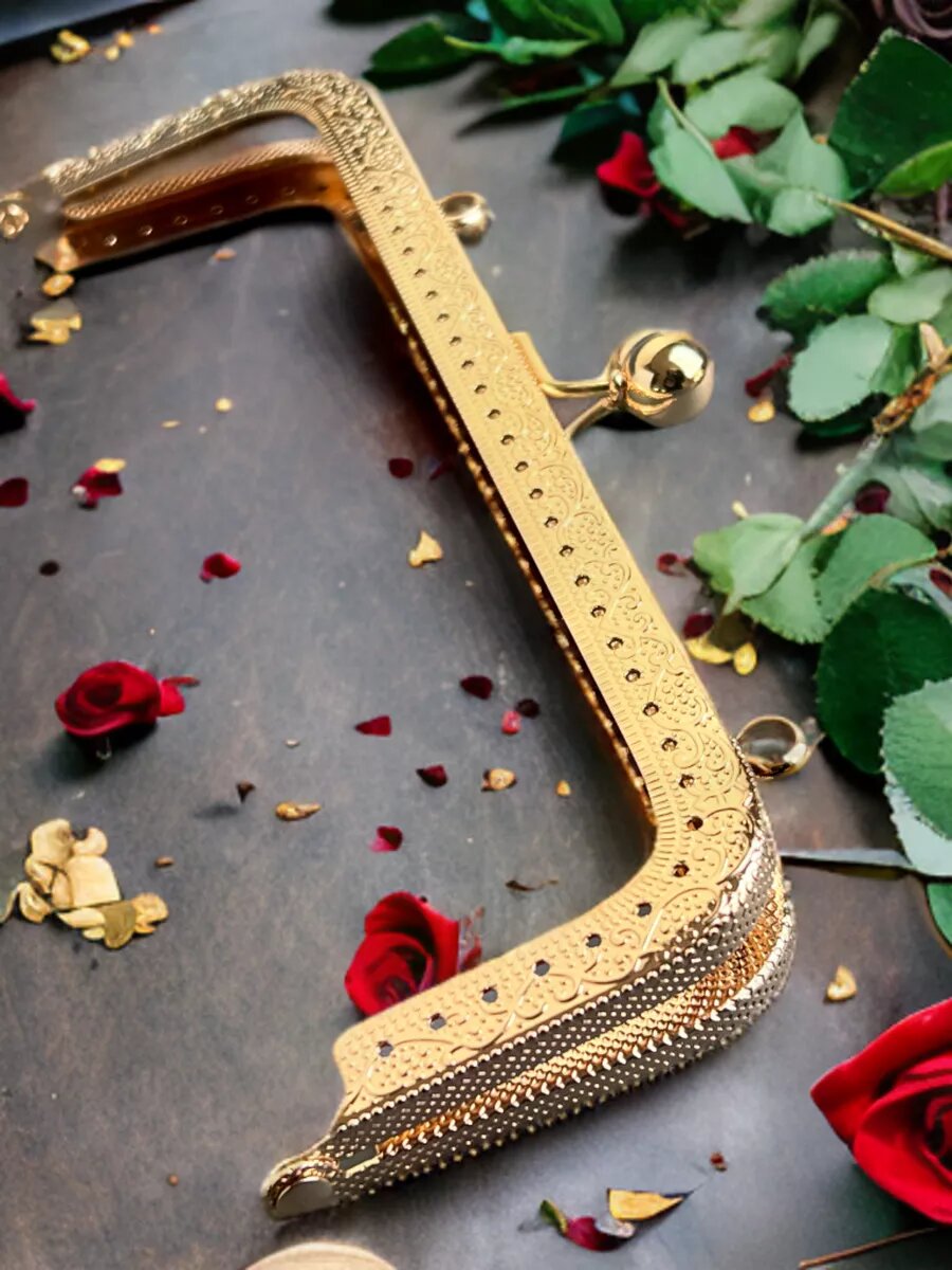 Фермуар для сумок пришивной 20 см золото