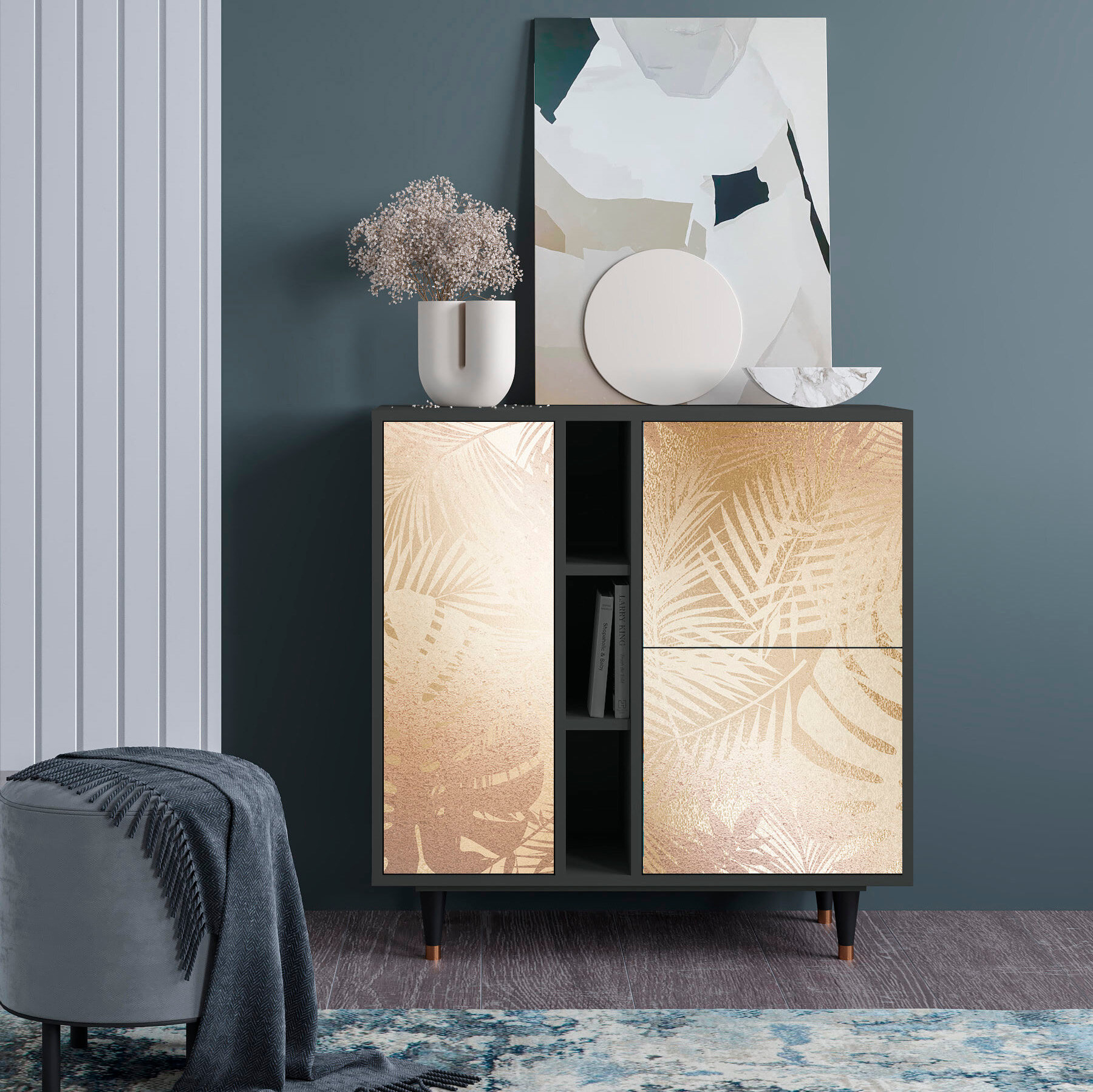 Комод - STORYZ - BS5 Plant of the Dessert, Размер - 94 x 96 x 41 см, Цвет корпуса - , Антрацит