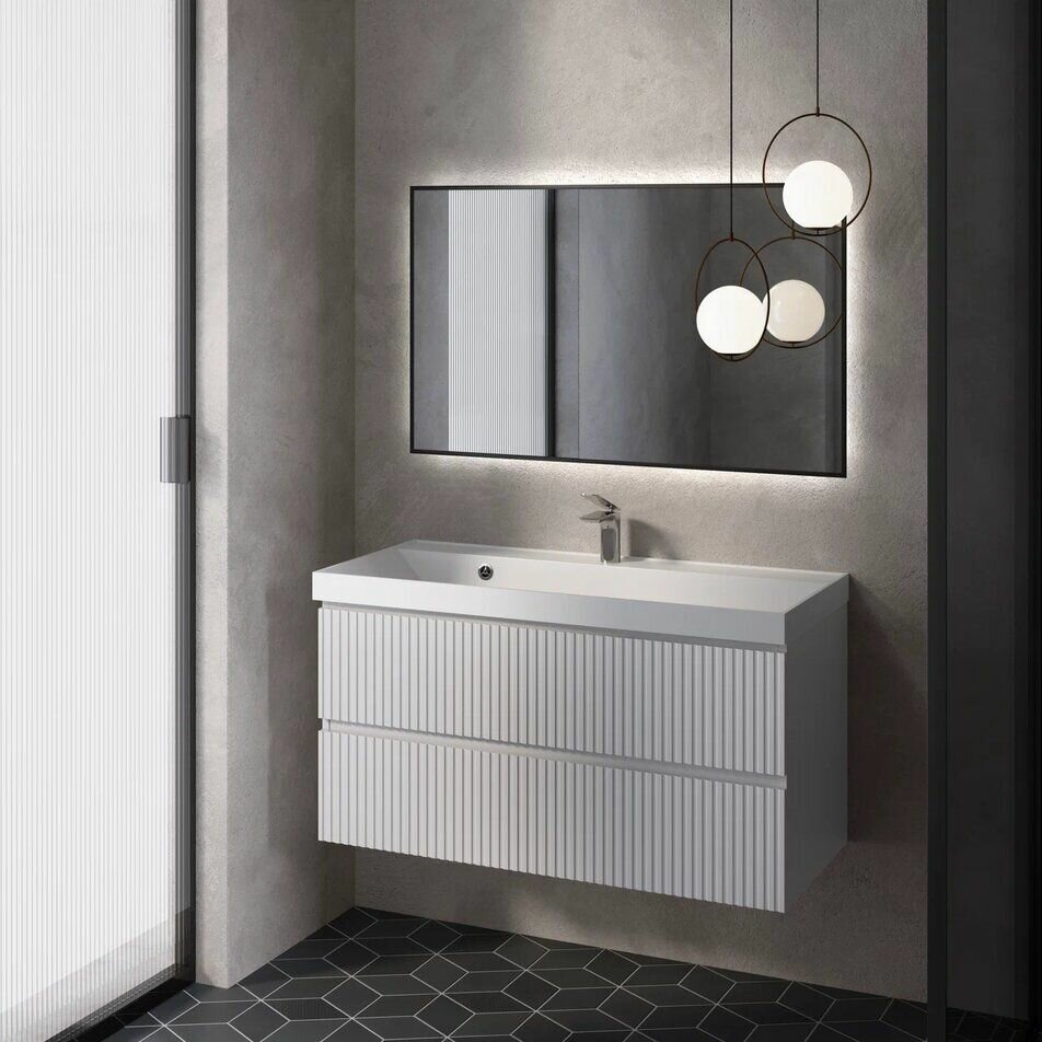 Тумба под раковину для ванной AQUAme S1 100 белая