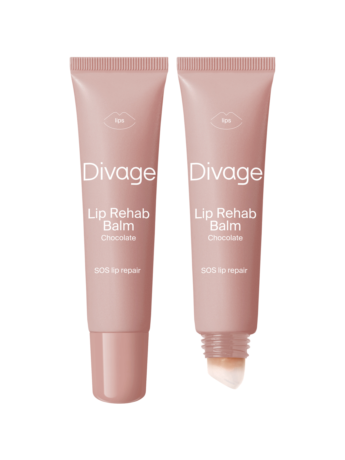 Бальзам для губ Divage Lip Rehab Balm, с ароматом шоколада, 12мл