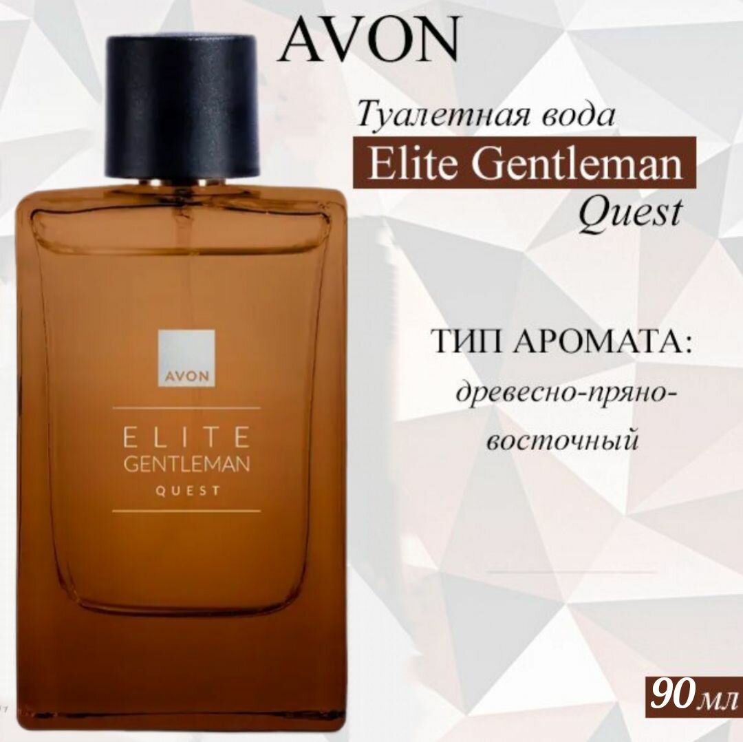 AVON/Эйвон Туалетная вода Elite Gentleman Quest (Элит Джентльмен Квест) для него, 90мл