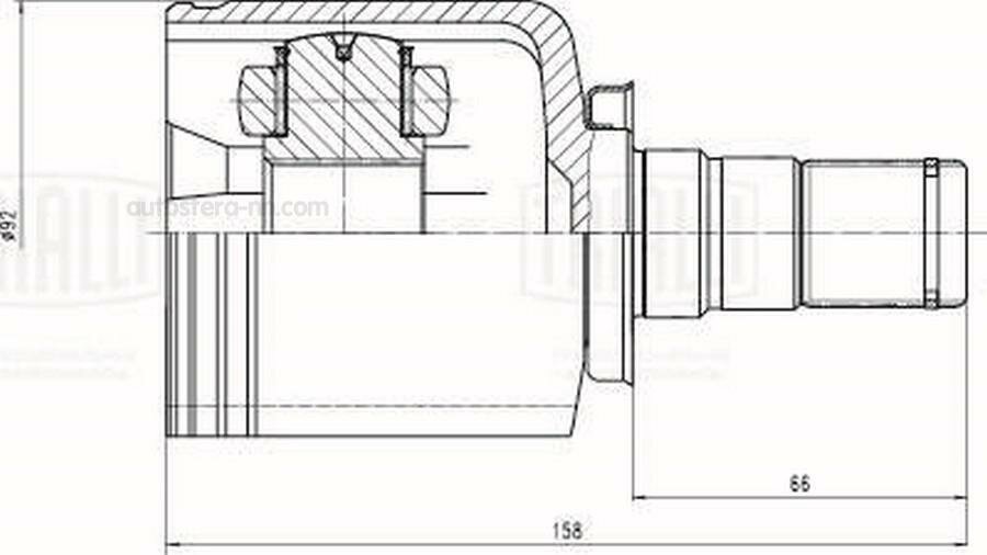 TRIALLI GO2615 ШРУС для а/м BMW X1 F48 (15-) (внутр. перед. лев.) (GO 2615)
