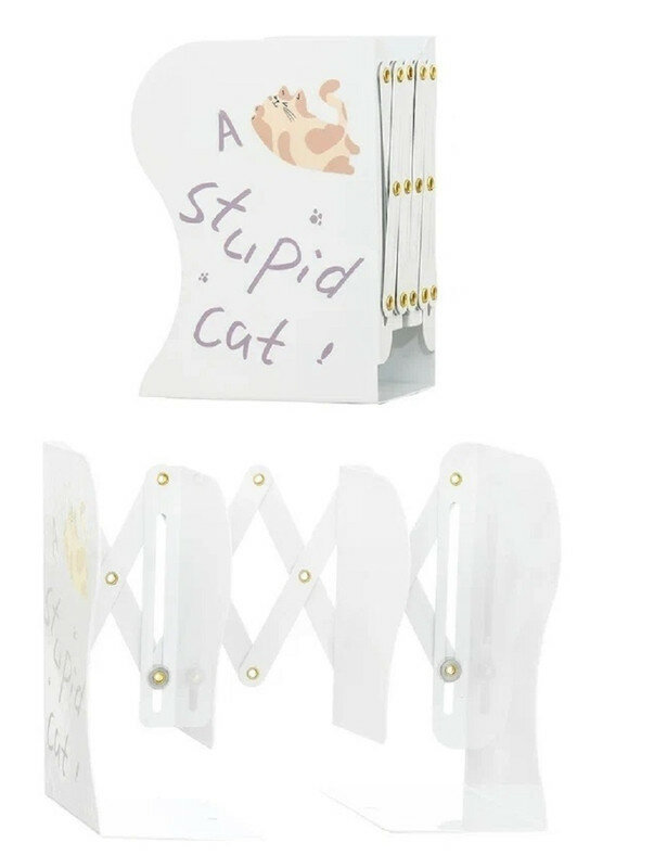 Подставка -лоток для книг Кошки вертикальная раздвижная 19х10(50)х14 см вид 1