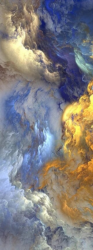 Абстрактный пейзаж на холсте 50x130cm no frame