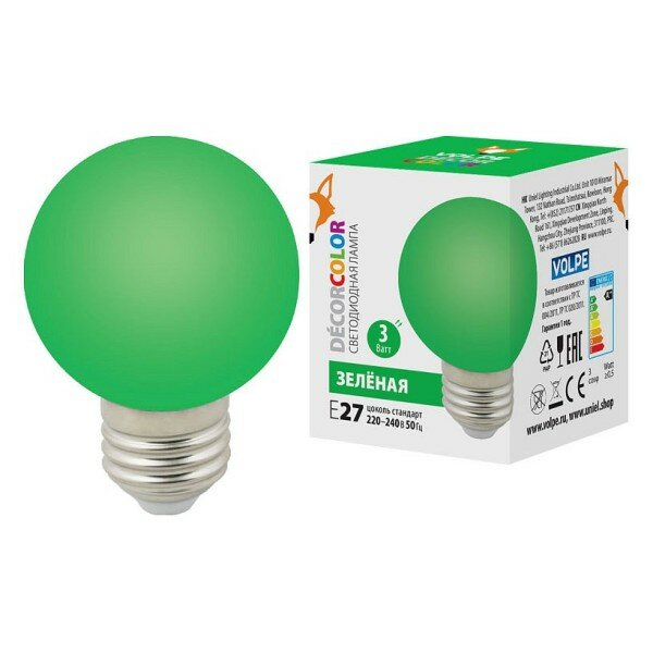 Лампа светодиодная Volpe E27 3Вт K UL-00006958