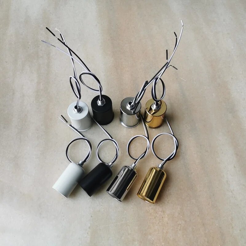 10 шт. керамические патроны E14/E27 Fanlooking золотые, хромированные, черные, белые Chrome, Е14