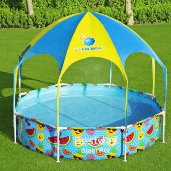 Бассейн каркасный детский Bestway игровой с тентом 244х51 см