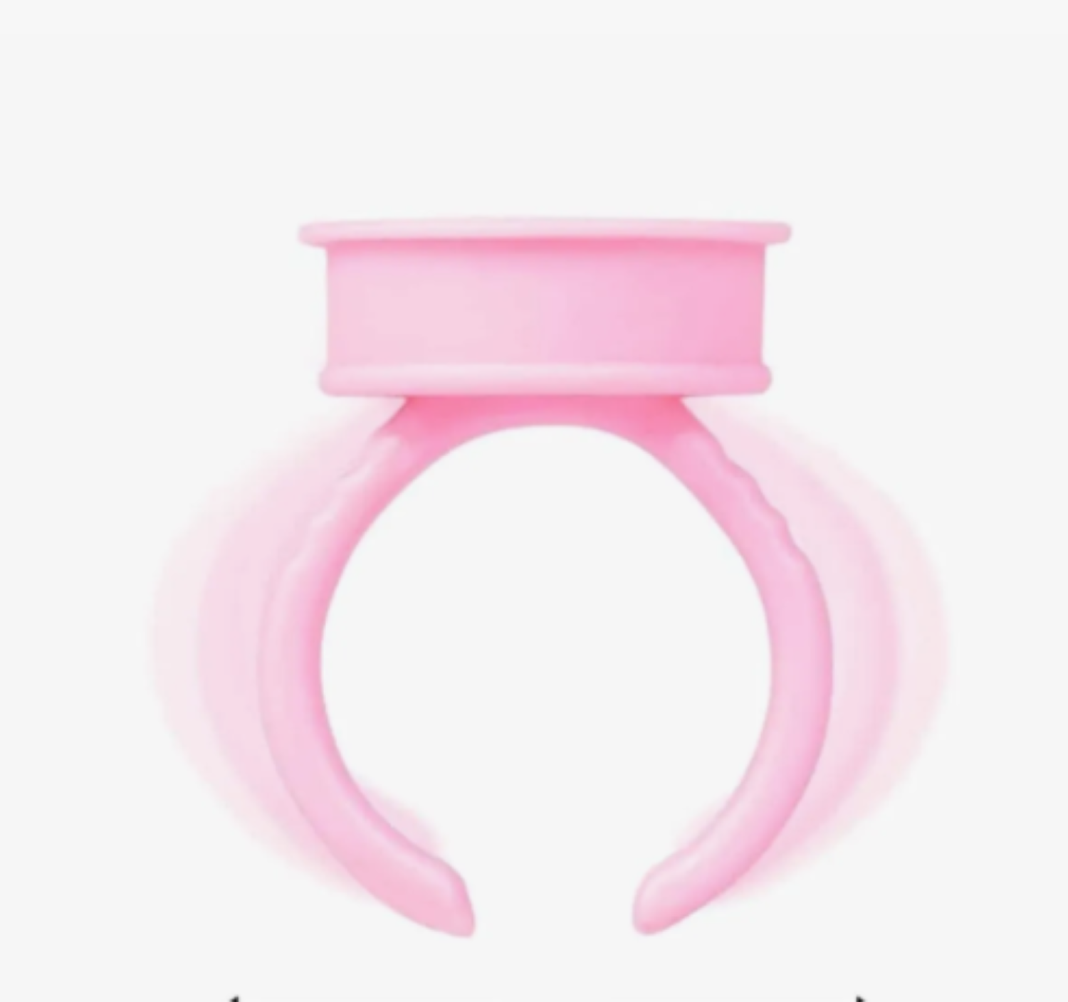 Кольцо для клея и пигментов для тату, розовое, без насечек и перегородки, размер М1