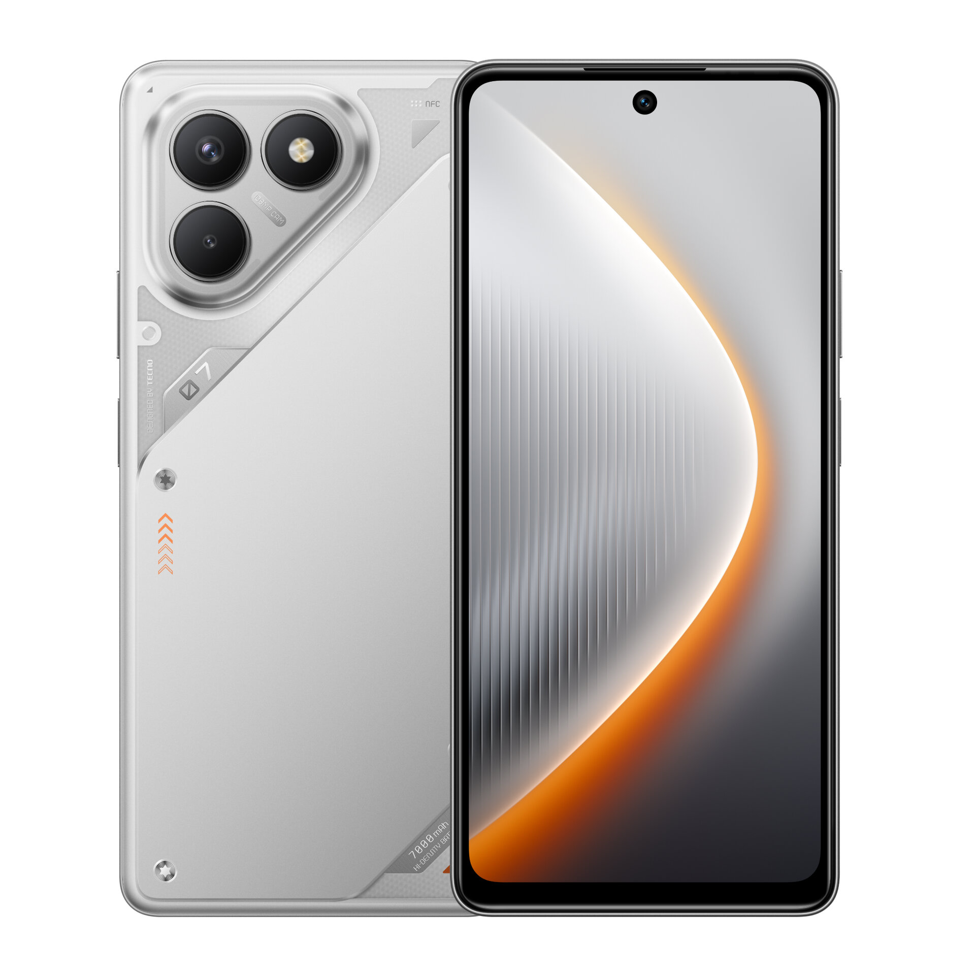 Смартфон Tecno POVA 7 Neo 128Gb 8Gb серебристый 3G 4G 6.8" 1080x2460