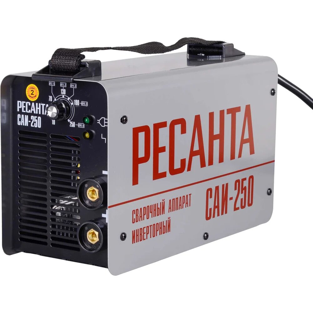 Инверторный сварочный аппарат Ресанта САИ 250, полупрофессиональный, антизалипающий, медные провода