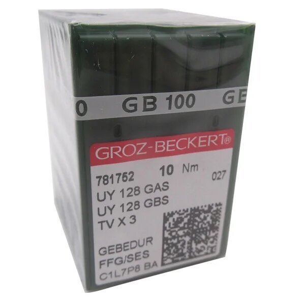 Иглы для швейных машин Groz-Beckert UYX128GAS / UYX128GBS / TVX3 Gebedur Серый, 14-90 100PCS