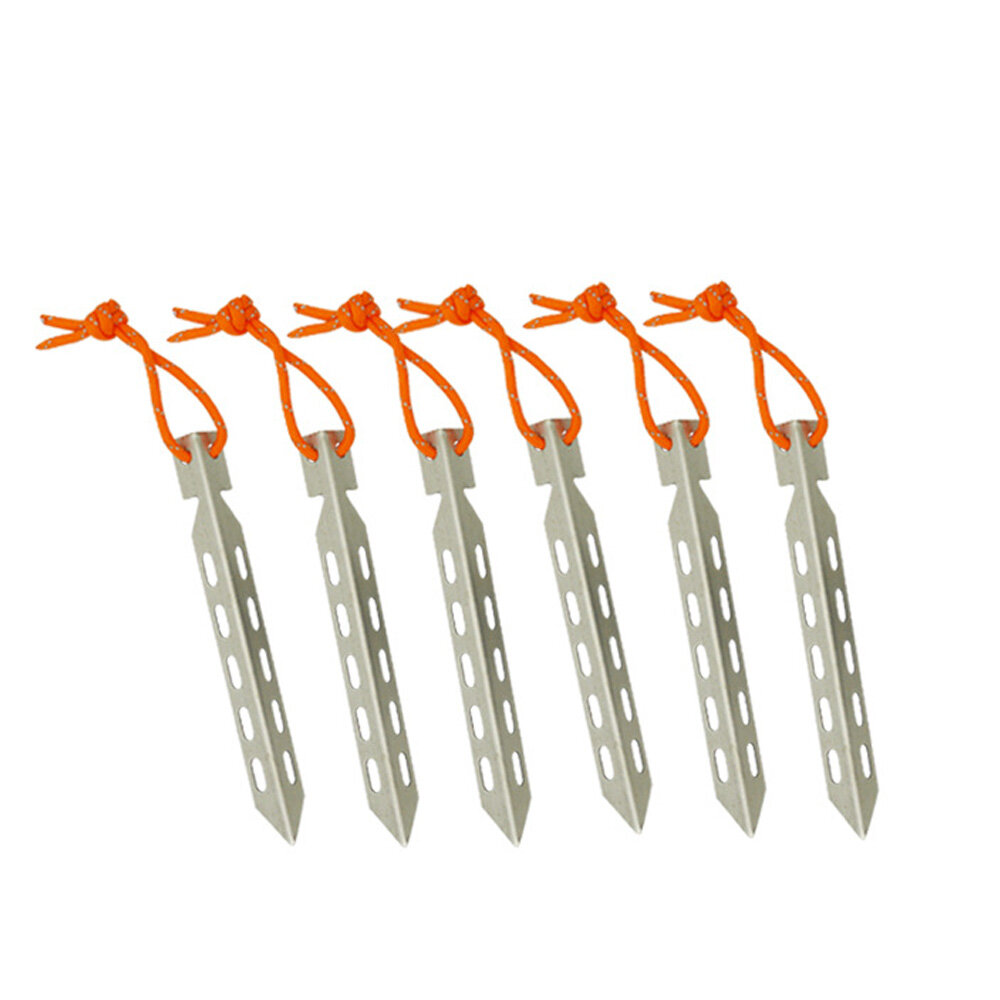 Колышки для палаток, гвозди для палаток V-образной формы, аксессуары для уличных палаток, гвозди из нержавеющей стали для крепления к земле.