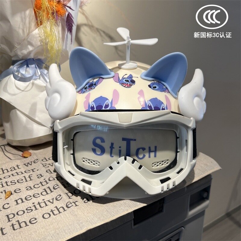 Stitch Angel Национальный стандартный стандарт 3C Сертифицированный шлем для защиты от летнего солнца и дышащего половину шлема регулируемого защитного шлема для мужчин и женщин все сезоны