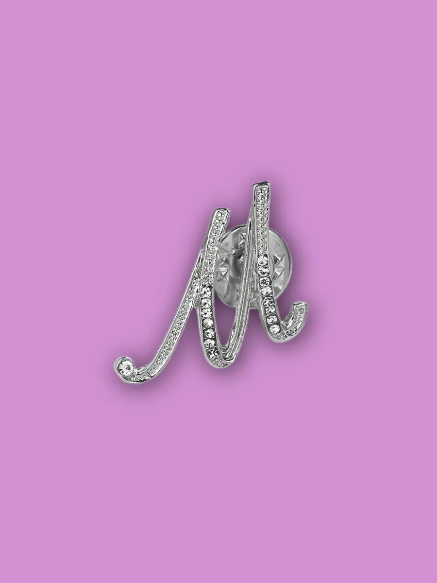 Брошь, фианит