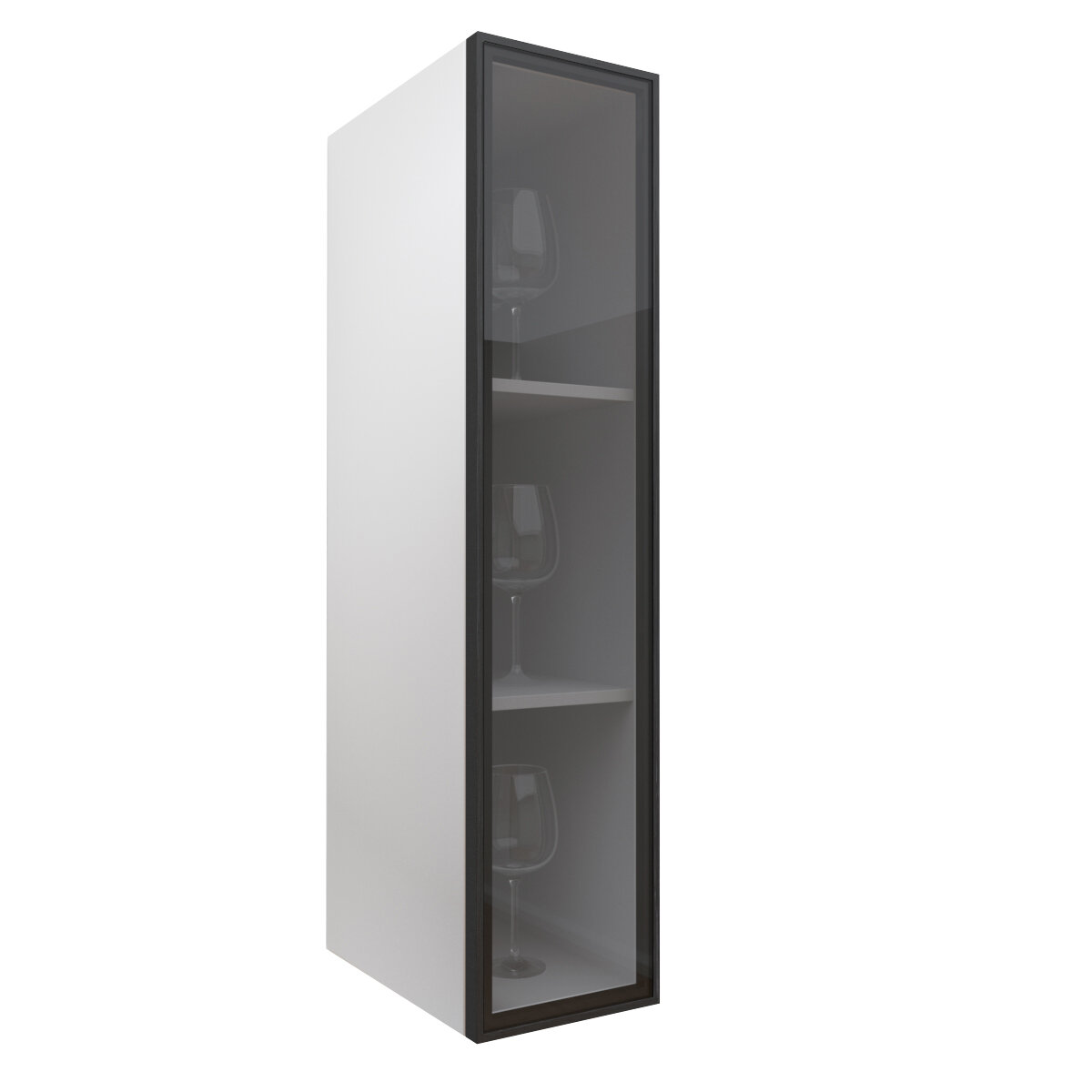 Фасад из алюминиевого профиля со стеклом Aluminum Glass 20х90х2, черный анод/графит