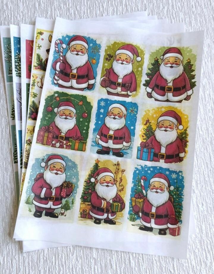 Набор бумаги для декупажа 5 листов А4, 40 гр/2м.