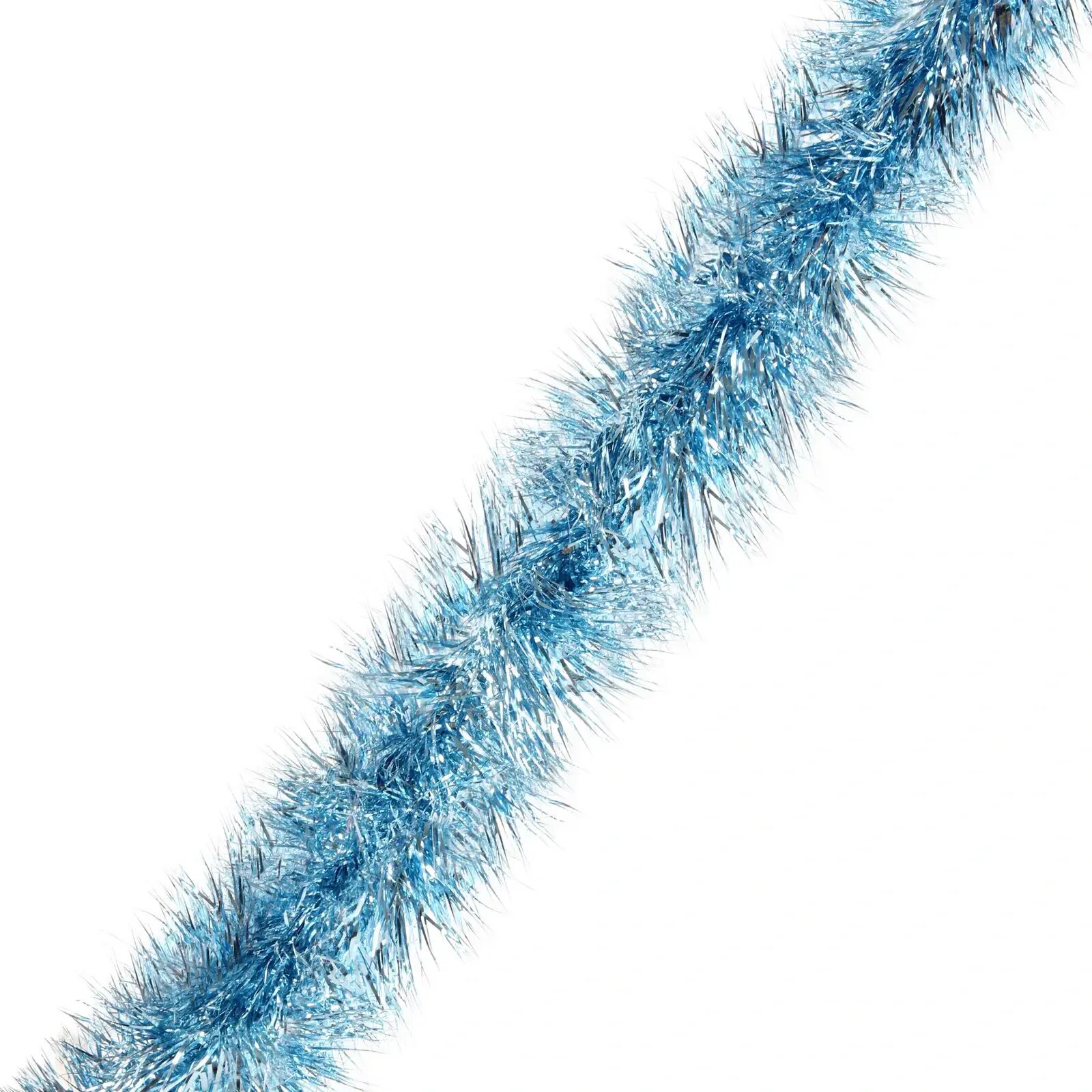 Мишура «Сияющая роскошь» 2,1 м, голубая, ПВХ, пушистая текстура, праздничный декор