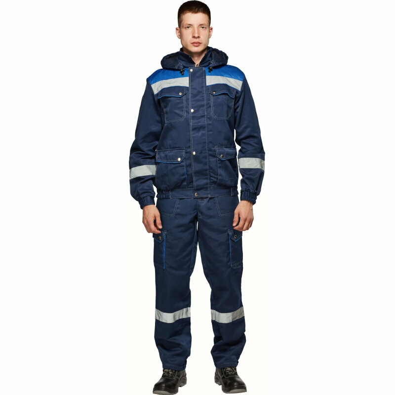 Костюм рабочий летний муж. Антей СОП син/вас (КПК) 60-62 (120-124)/170-176, 1572147