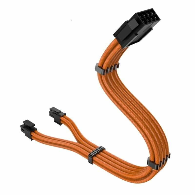 CPU 8PIN MALE до 4+4PIN POWER ADVENSION ADVENSION ADVENSENTION 11,8 дюйма Нейлонового шнура, Оранжевый
