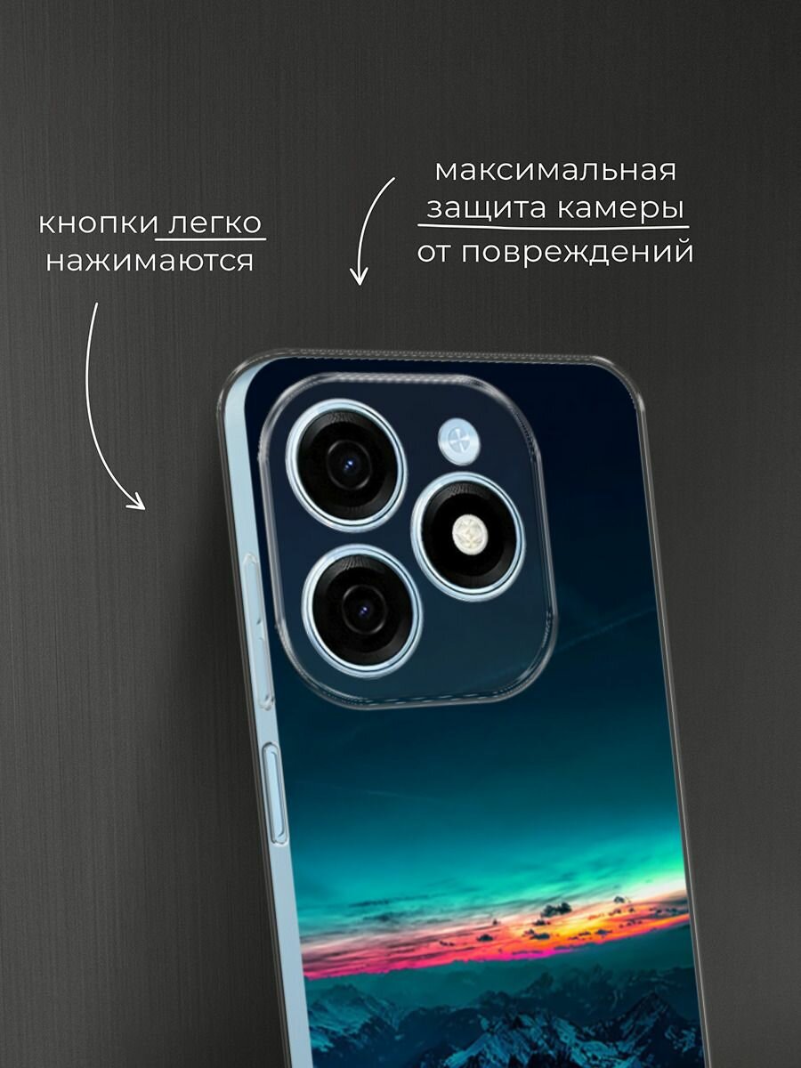Чехол на Tecno Spark 20 / Текно Спарк 20 с принтом "Закат в горах" — фото 1