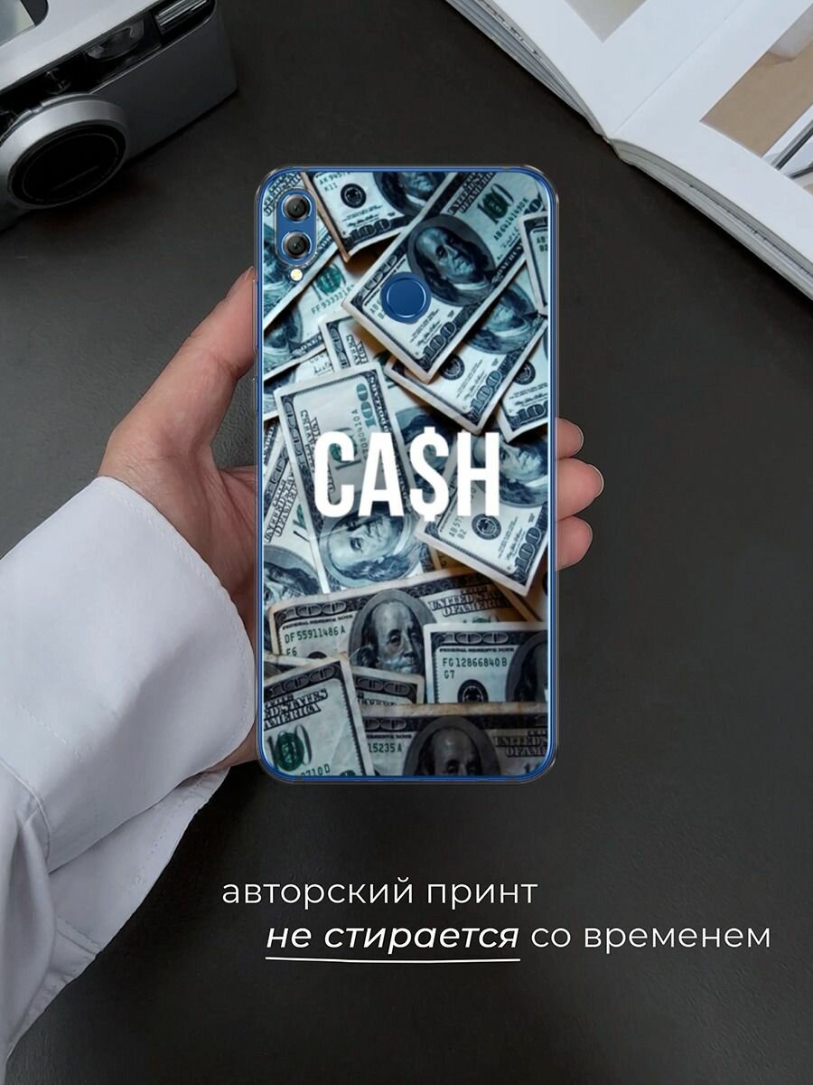 Силиконовый чехол на Honor 8X / Хонор 8Х с принтом "Cash" — фото 1