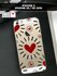 Чехол на Apple iPhone 5/5S/SE / Айфон 5/5S/SE с принтом "Бордовые сердца паттерн...
