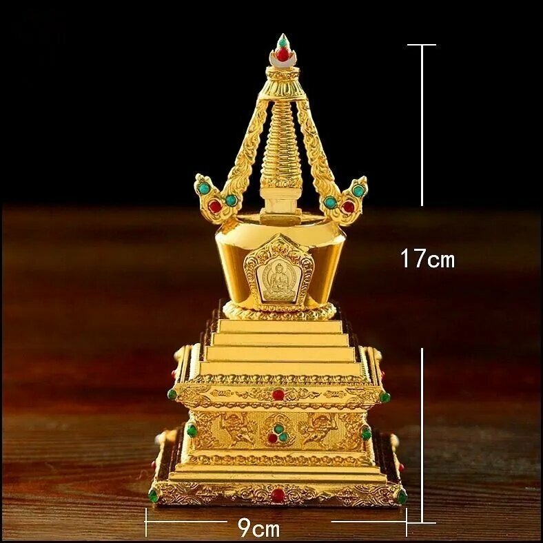 2025Статуэтка "Буддийская ступа" Фен-Шуй, металл (17*9*9 см.)