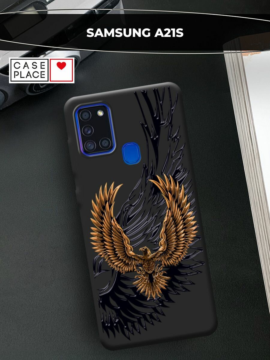 Чехол на Samsung Galaxy A21s / Самсунг А21s с принтом "Парящий орёл"