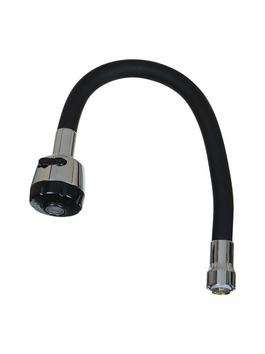 Melodia Della Vita Излив гибкий LUXE с лейкой 2 режима черный 49см MELODIA MKP20654