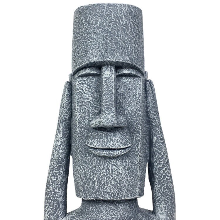 Цветочный горшок в виде моаи с острова Пасхи, кашпо из смолы с изображением статуи, обнимающей лицо, креативные художественные кашпо для суккулентов, декоративные цветочные горшки для рабочего стола, гостиной, балкона и украшения сада