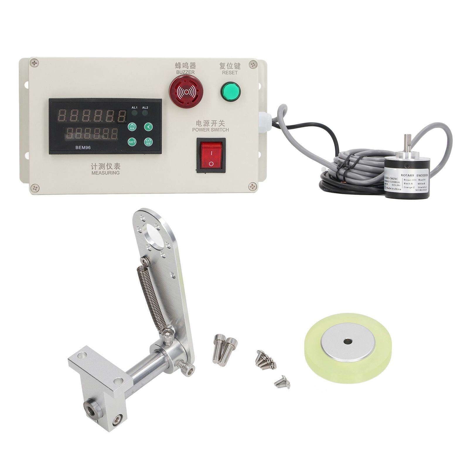 Цифровой счетчик метража с пружинным кронштейном 6-значный счетчик кабеля с рулоном AC100 240V