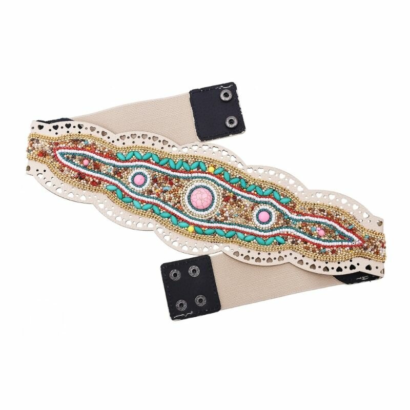 Широкий пояс с имитацией бирюзы, аксессуары для одежды, широкий пояс-C