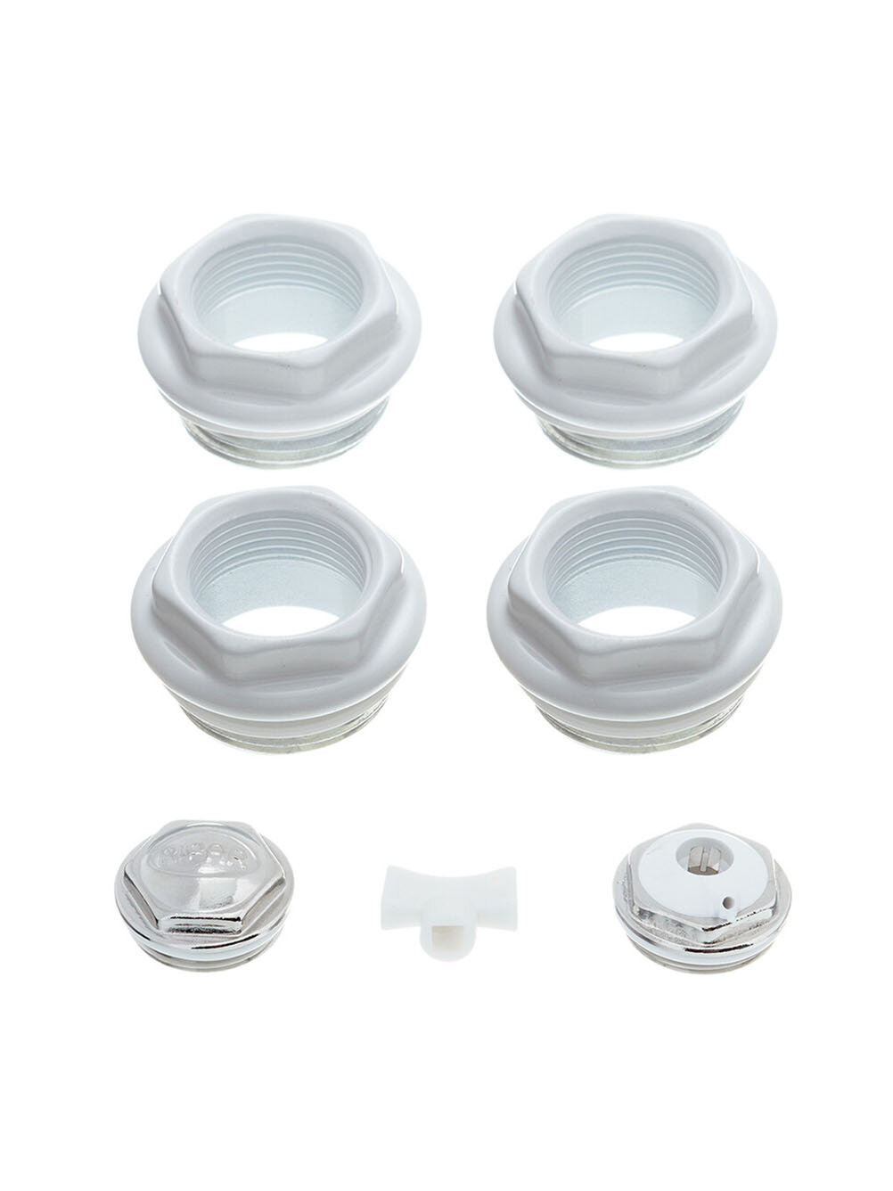 Набор присоединительный универсальный 1 НР х 3/4 ВР для радиатора белый