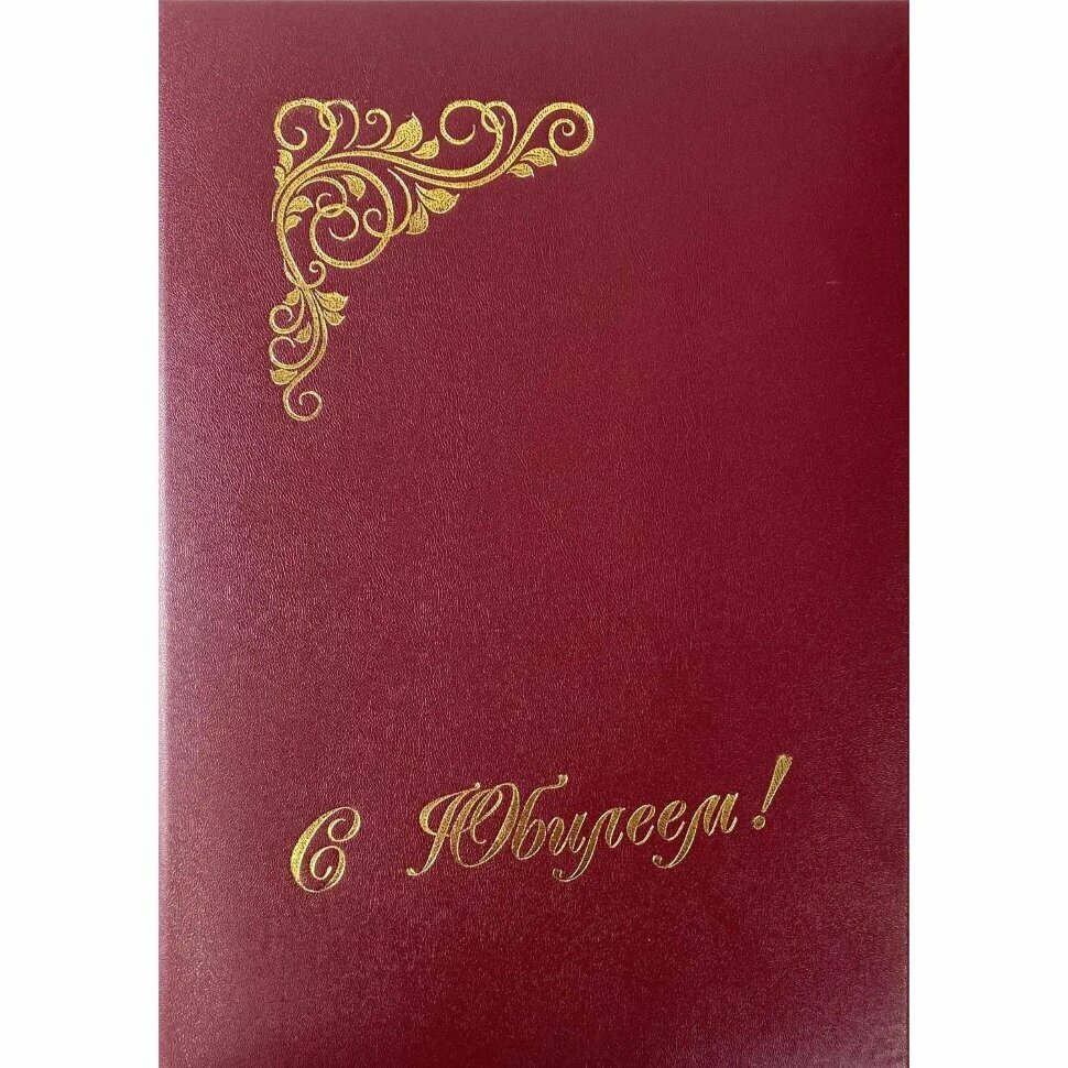 Папка Адресная б/в бордо 15А003 С Юбилеем /10/ 15А003_б, 2394269