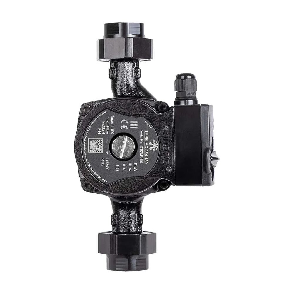 Насос AQUARIO Ac 254-180 5354 для отопительных котлов и полотенцесушителей, центробежный, мощность 65 Вт, высота подъема