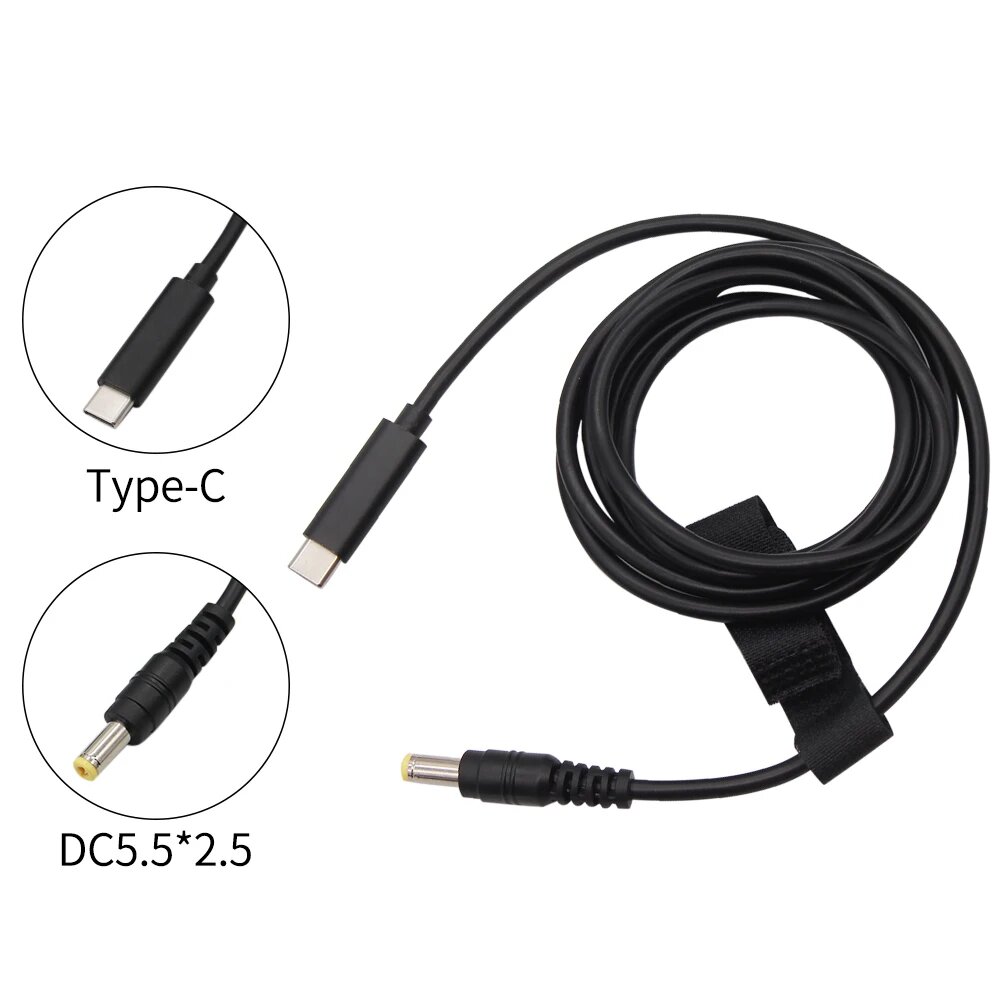 WYMECT USB Type C PD зарядный кабель для ноутбука 5.5*2.5 18.5V-20V 3A
