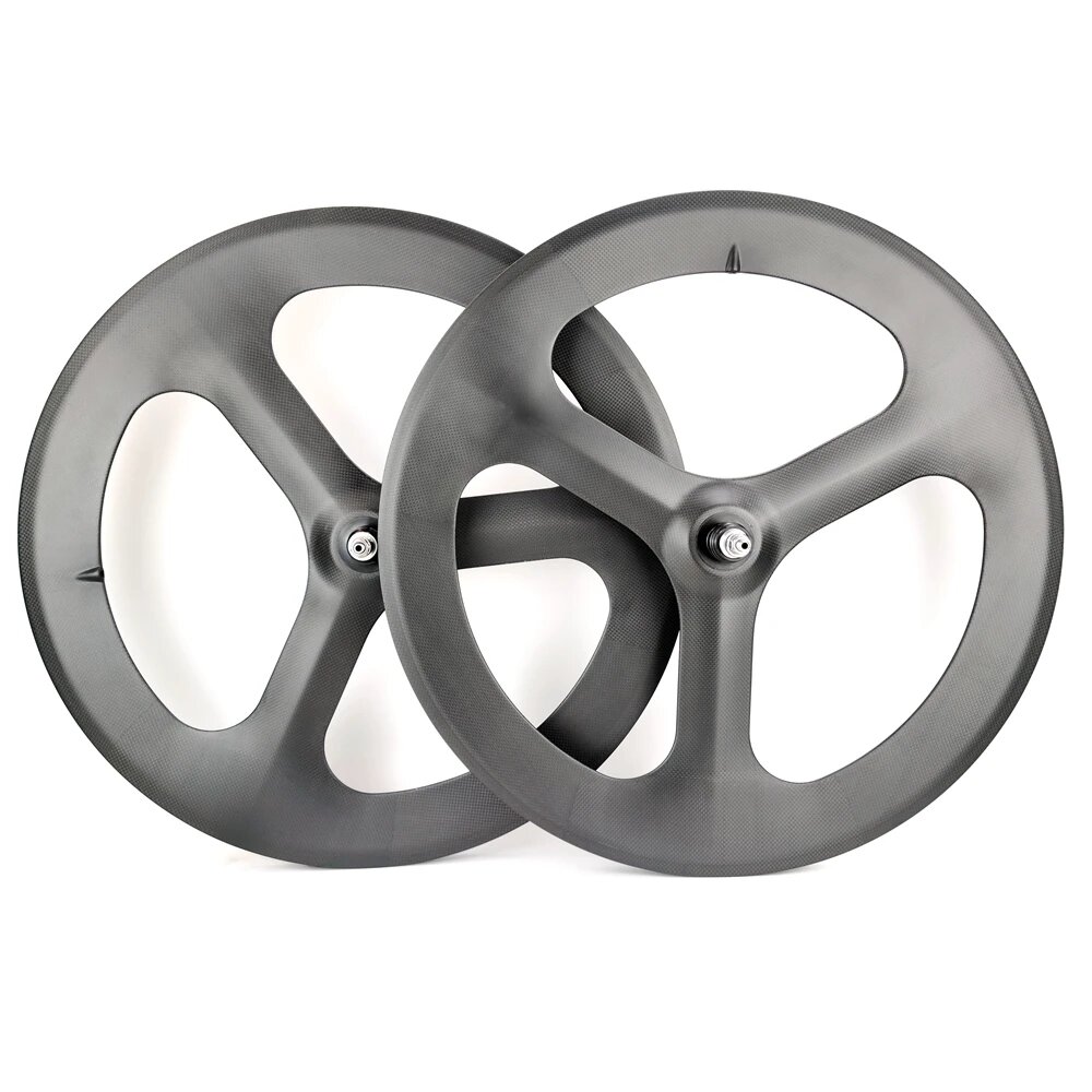 FANTECY Карбоновые колеса 700C 3-спицевые 70 мм Track Front Tubular