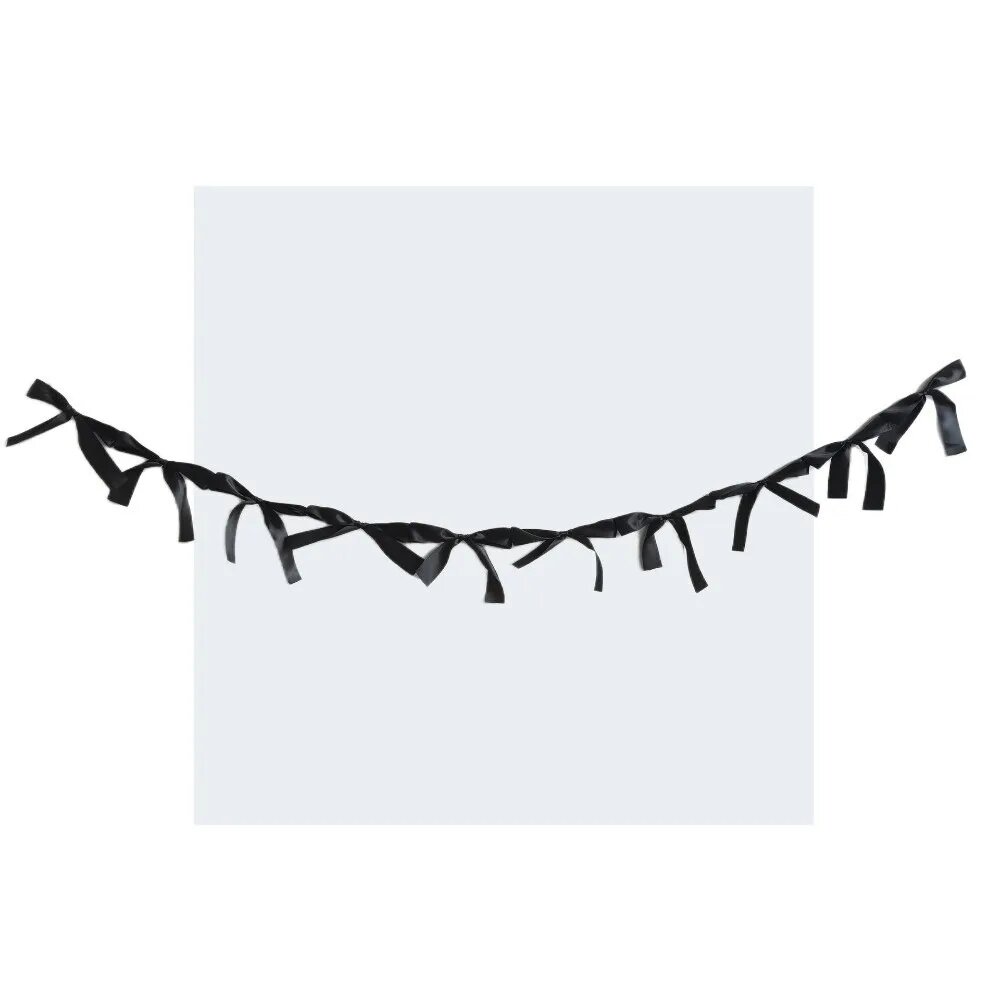 Полиэстеровые гирлянды с бантами, розовые, белые, синие Черный, Black