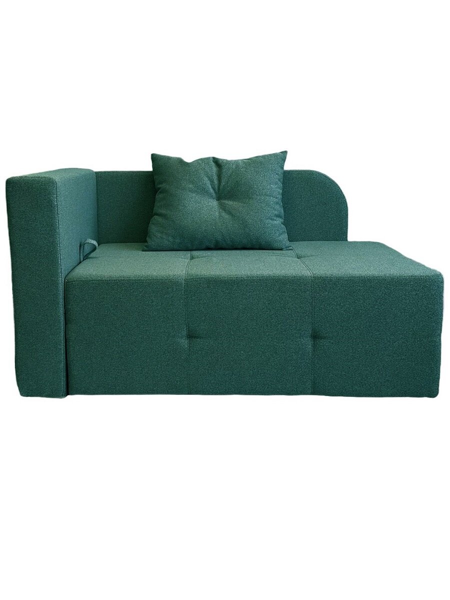 Диван тахта раскладной StylChairs Дарья (Левый), ткань, морская волна, с ящиком