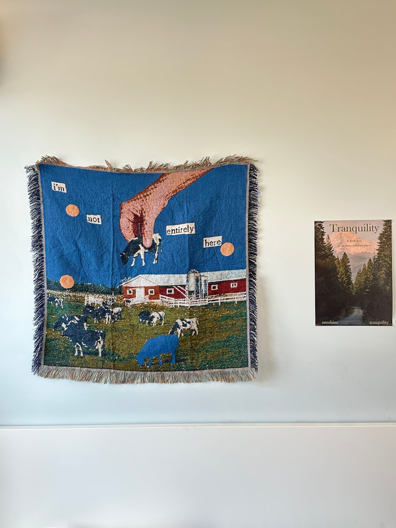 Расслабляющее ощущение, стиль отдыха на Канн-д'Азуру, стиль ретро-постера, плед в корейском стиле, гобелен с